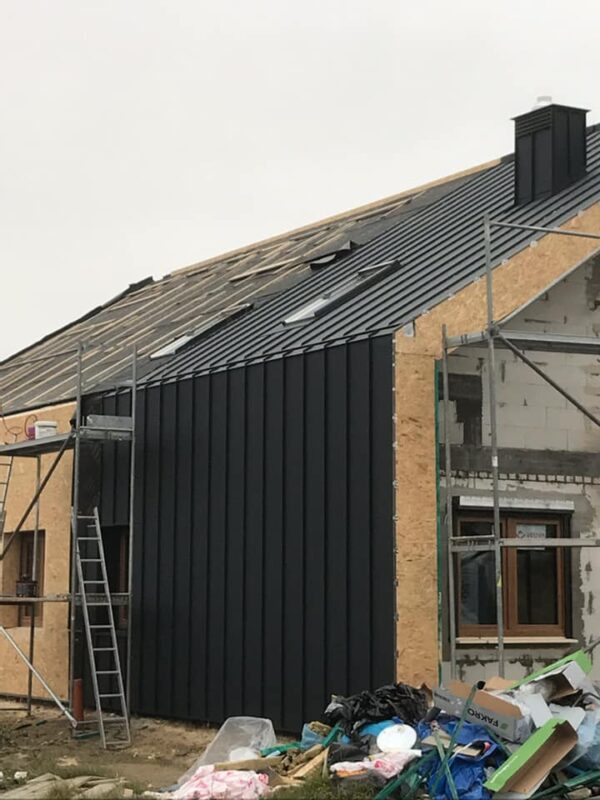 Dach i elewacja z blachy na rąbek | Projekt Stodoła